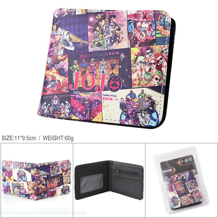 JoJo's Bizarre Adventure Cartoon Cosplay PU Folding Purse Anime Wallet