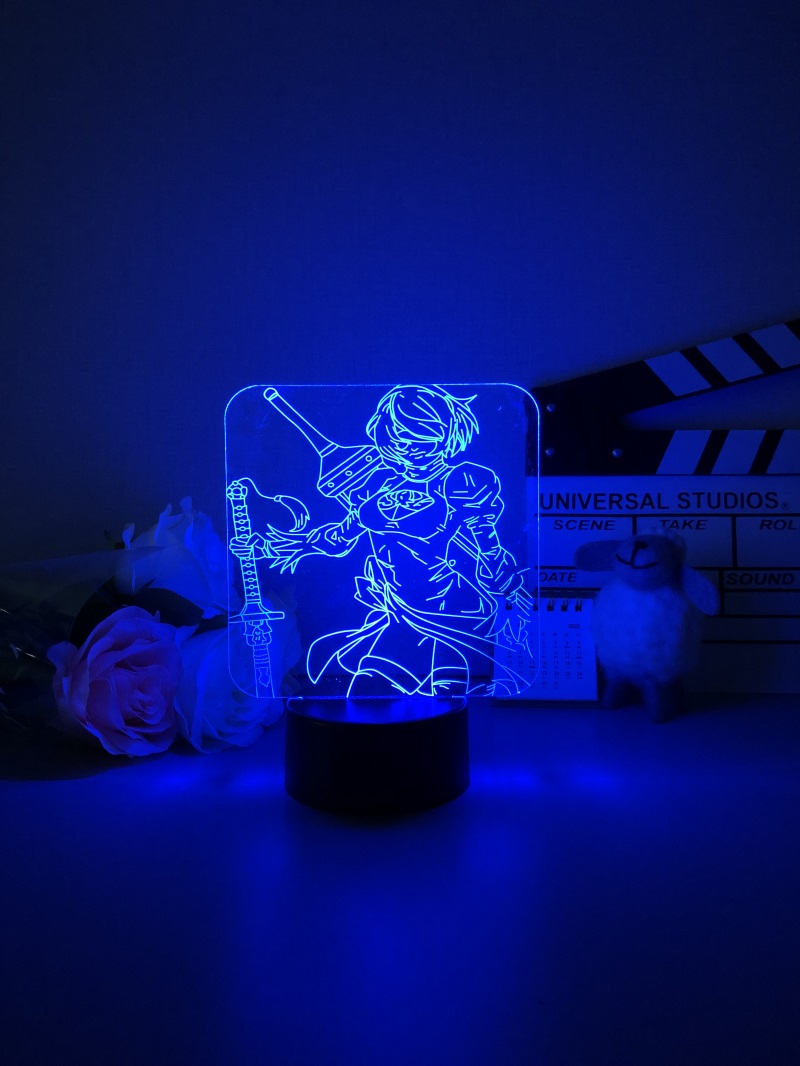 2 Different Bases NieR: Automata YoRHa No. 2 Type B Anime 3D Nightlight ...