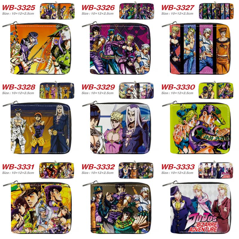 15 Styles JoJo's Bizarre Adventure Cartoon Short Coin Purse Anime Wallet