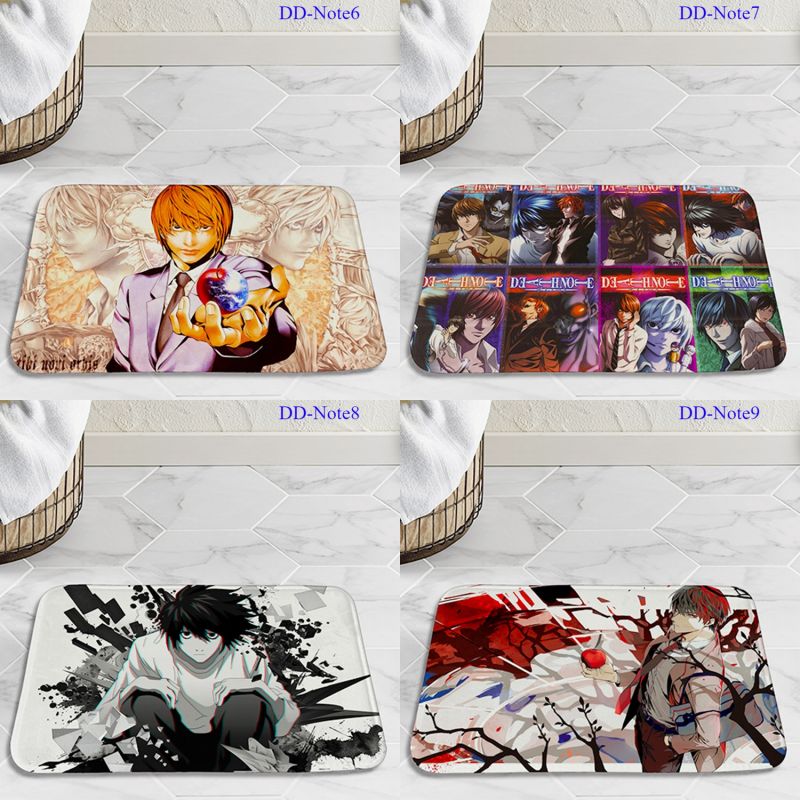 12 Styles Death Note Cartoon Pattern Anime Crystal Velvet Floor Mat