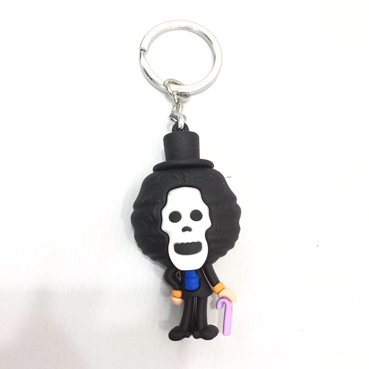 9 Styles One Piece Cartoon PVC Anime Keychain
