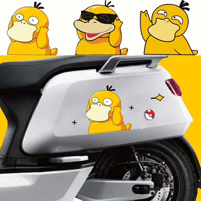 6 Styles Pokemon Psyduck Cartoon Anime Car Sticker