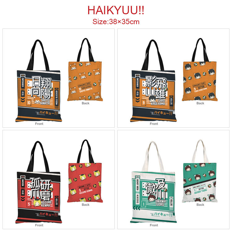 6 Styles Haikyuu Canvas Anime Single Shoulder Bag