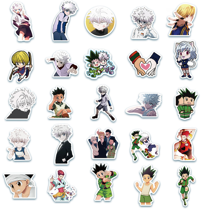 50pcs/set Hunter×Hunter Anime PVC Luggage Stickers