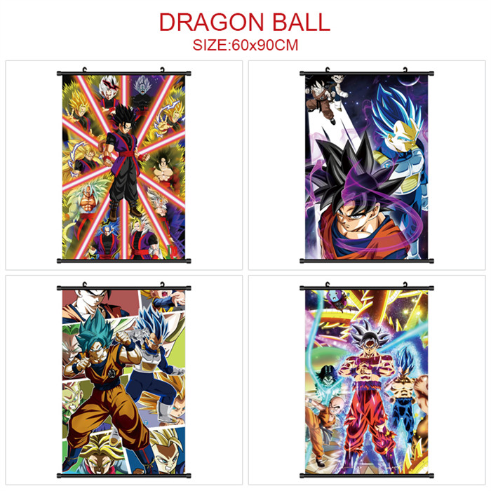 5 Styles 60*90CM Dragon Ball Z Wall Scroll Cartoon Pattern Decoration ...