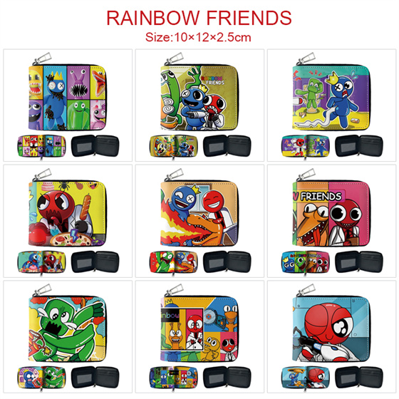 11 Styles Rainbow Friends Cartoon Color Printing Coin Purse Anime Short ...