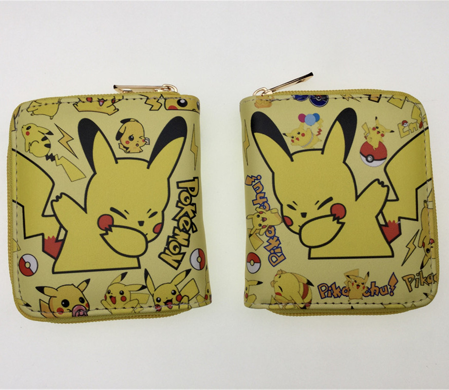 Pokemon Pikachu Anime Cartoon Zipper PU Wallet Coin Purse