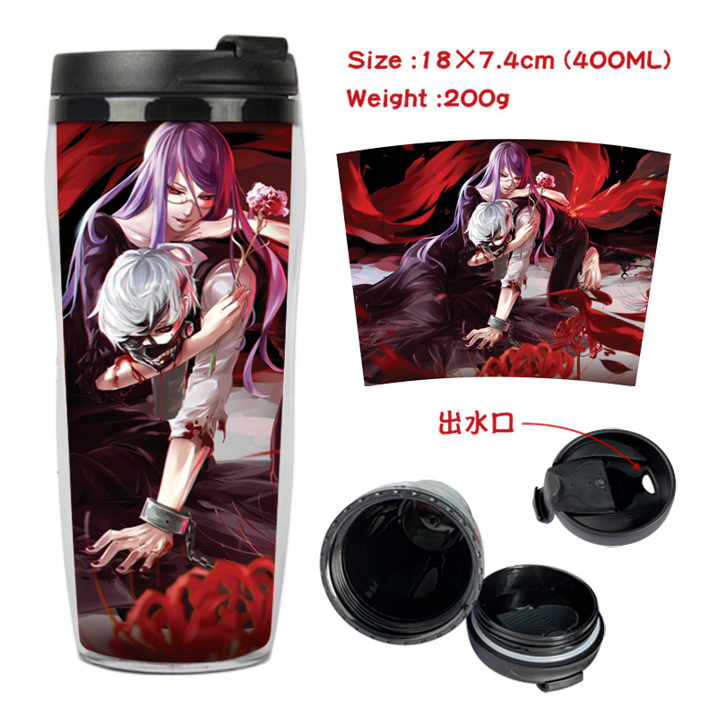 5 Styles Tokyo Ghoul Cartoon Plastic Anime Water Cup