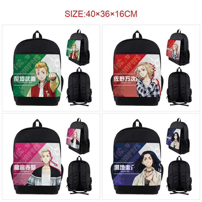 6 Styles Tokyo Revengers Cartoon Nylon Canvas Anime Backpack Bag