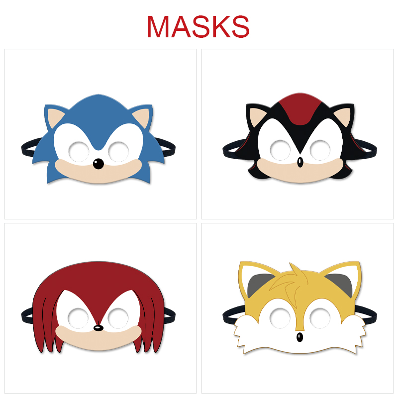 5 Styles Sonic the Hedgehog Cartoon Pattern Anime Eyepatch Mask