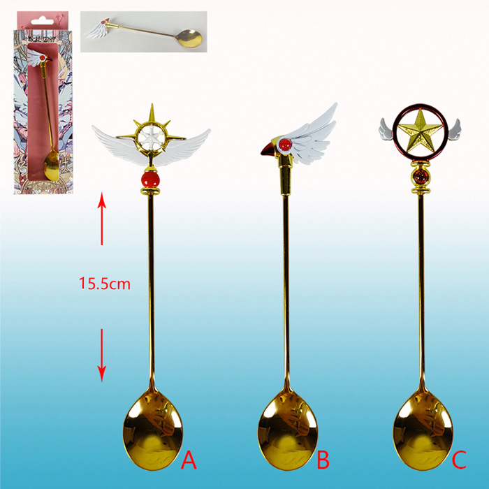 3 Styles Card Captor Sakura Cartoon Alloy Anime Spoon