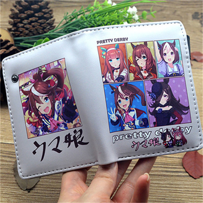 3 Styles Uma Musume Pretty Derby Cartoon Pattern Coin Purse PU Anime Wallet