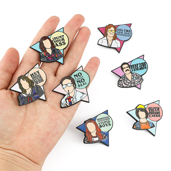 7 Styles Stranger Things Cosplay Cartoon Alloy Pin Anime Brooch