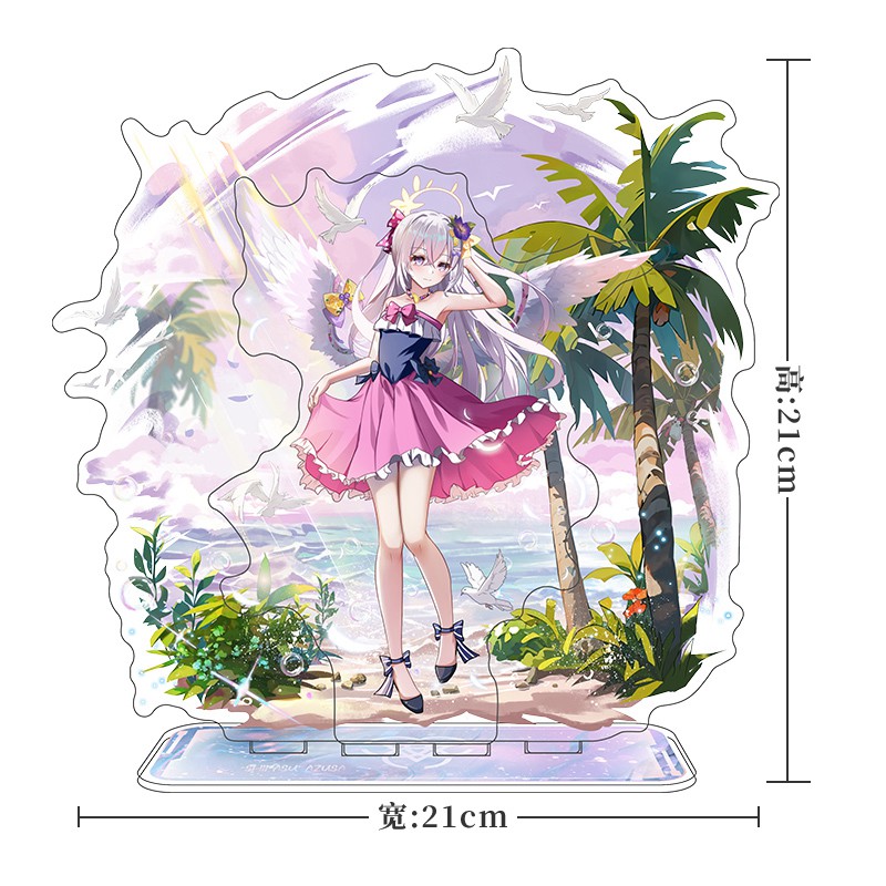 Blue Archive Shirasu Azusa Cartoon Pattern Double Layered Anime Acrylic ...