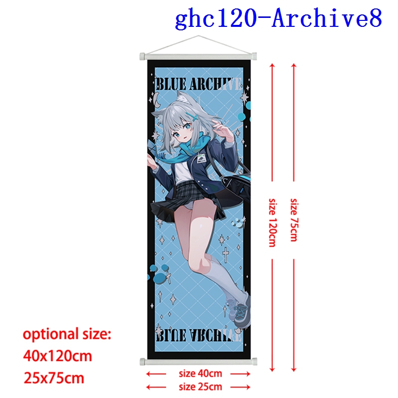 2 Sizes 8 Styles Blue Archive Wall Scrolls Anime Wallscrolls