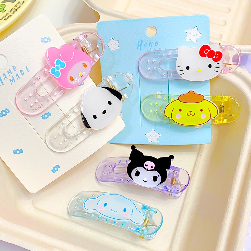 6 Styles Sanrio Kuromi Cinnamoroll My Melody Cartoon Anime Hair Clip