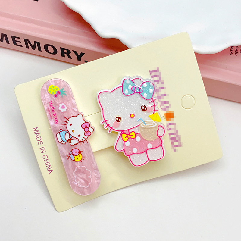 6 Styles Sanrio Kuromi Cinnamoroll My Melody Cartoon Acrylic Anime Hair ...