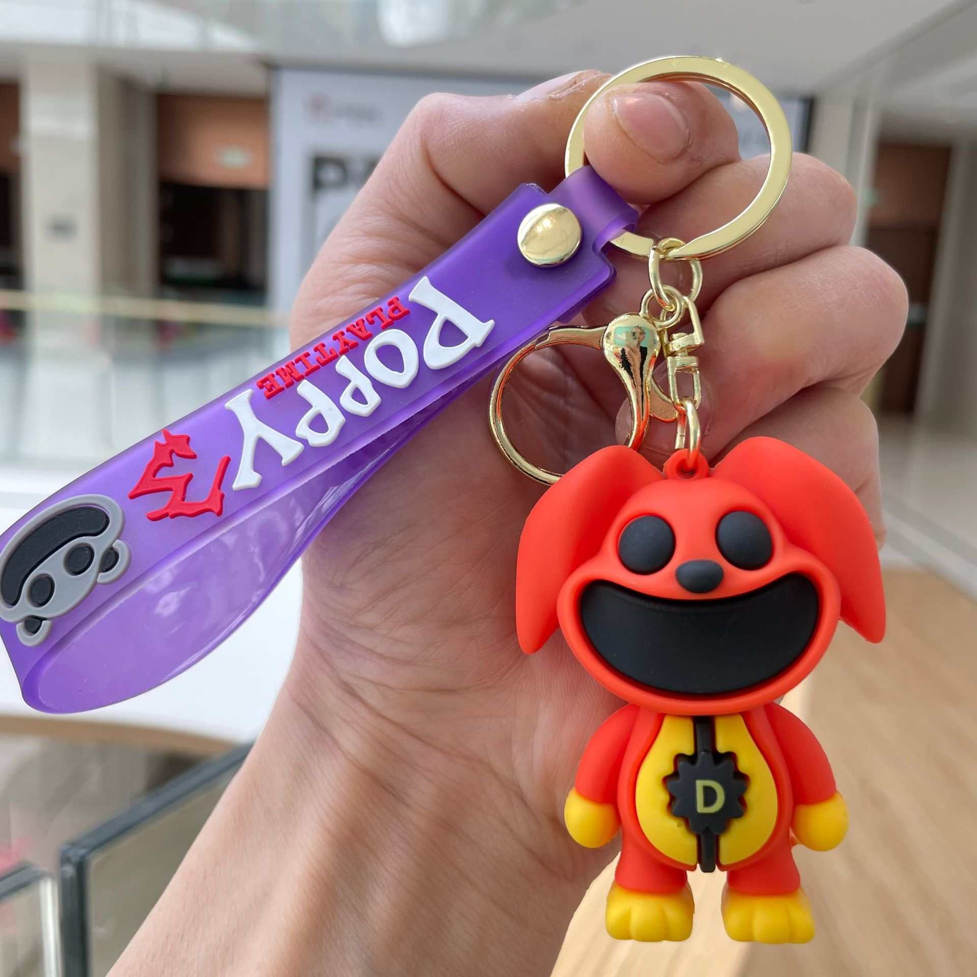 8 Styles Smiling Critters Cartoon Anime Silica Gel Keychain