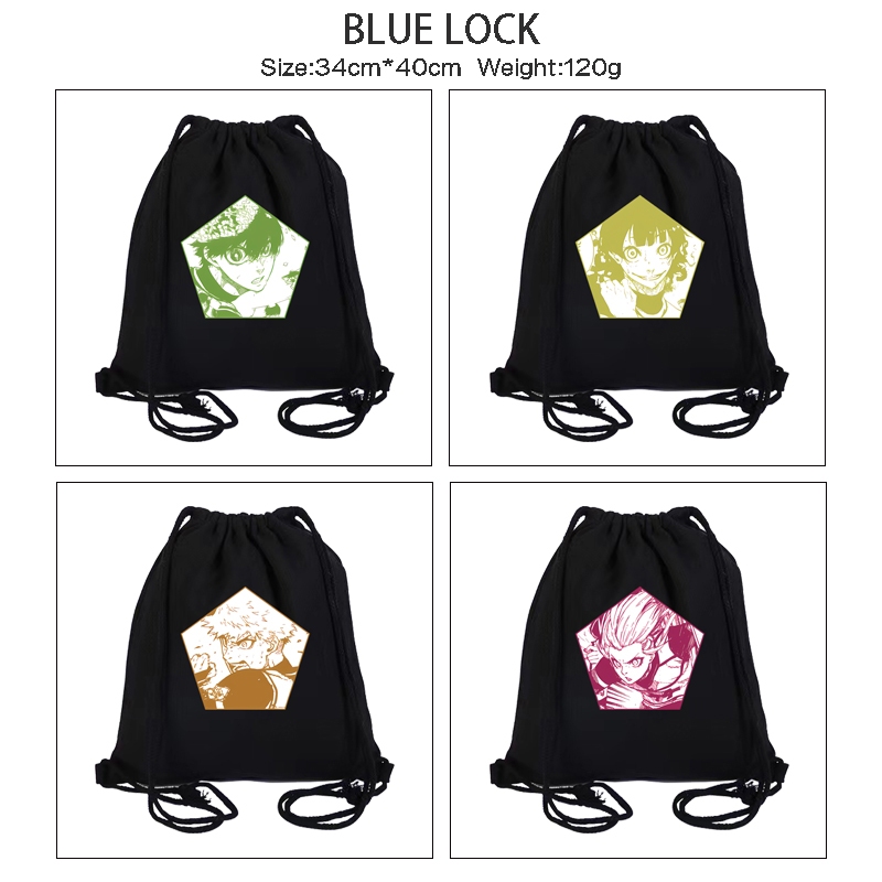 8 Styles Blue Lock Cartoon Anime Drawstring Bag