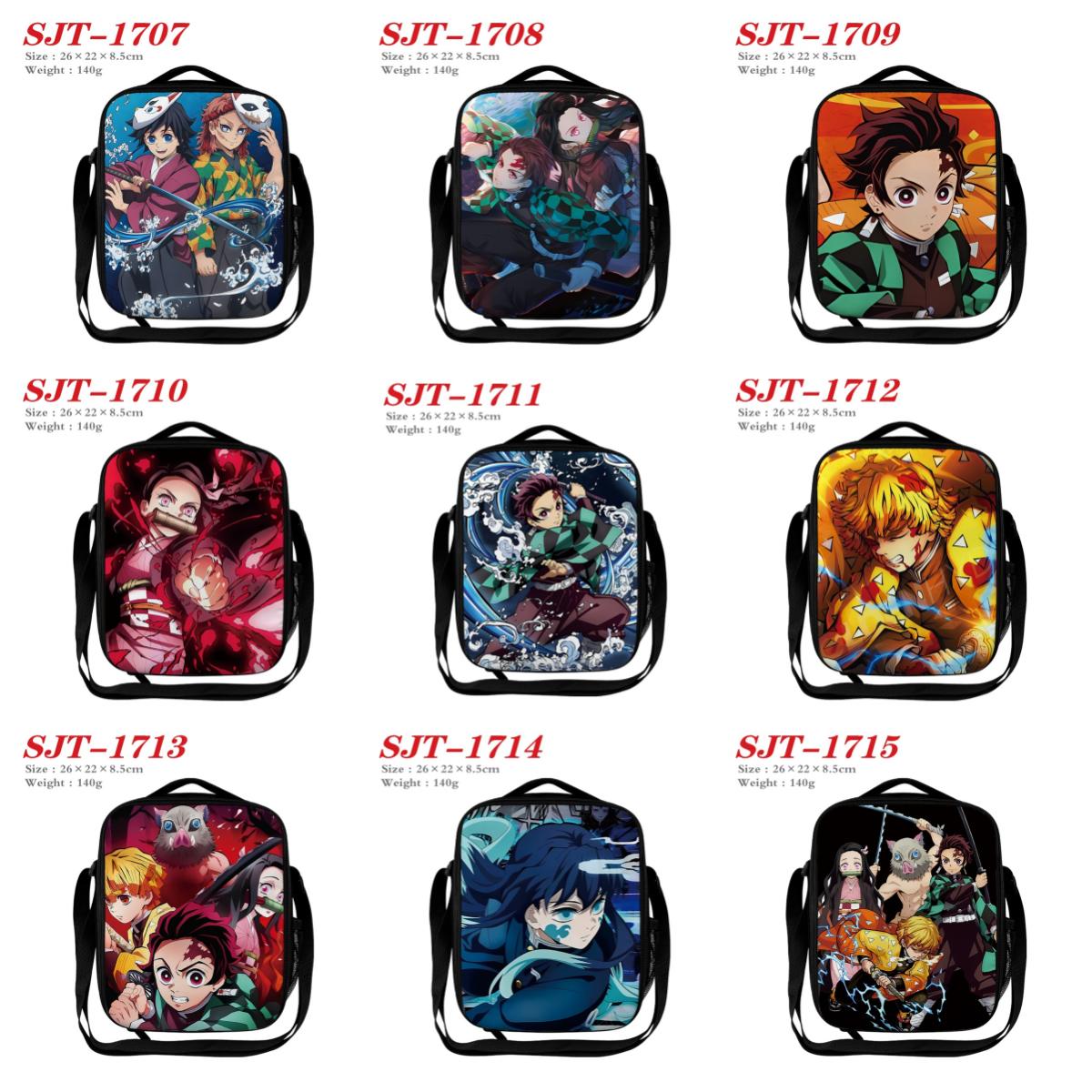 11 Styles Demon Slayer: Kimetsu no Yaiba Cartoon Cosplay Anime Lunch Bag