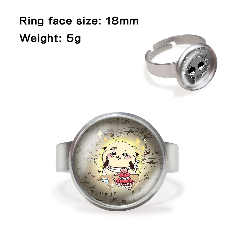 7 Styles Chiikawa Cartoon Anime Alloy Ring
