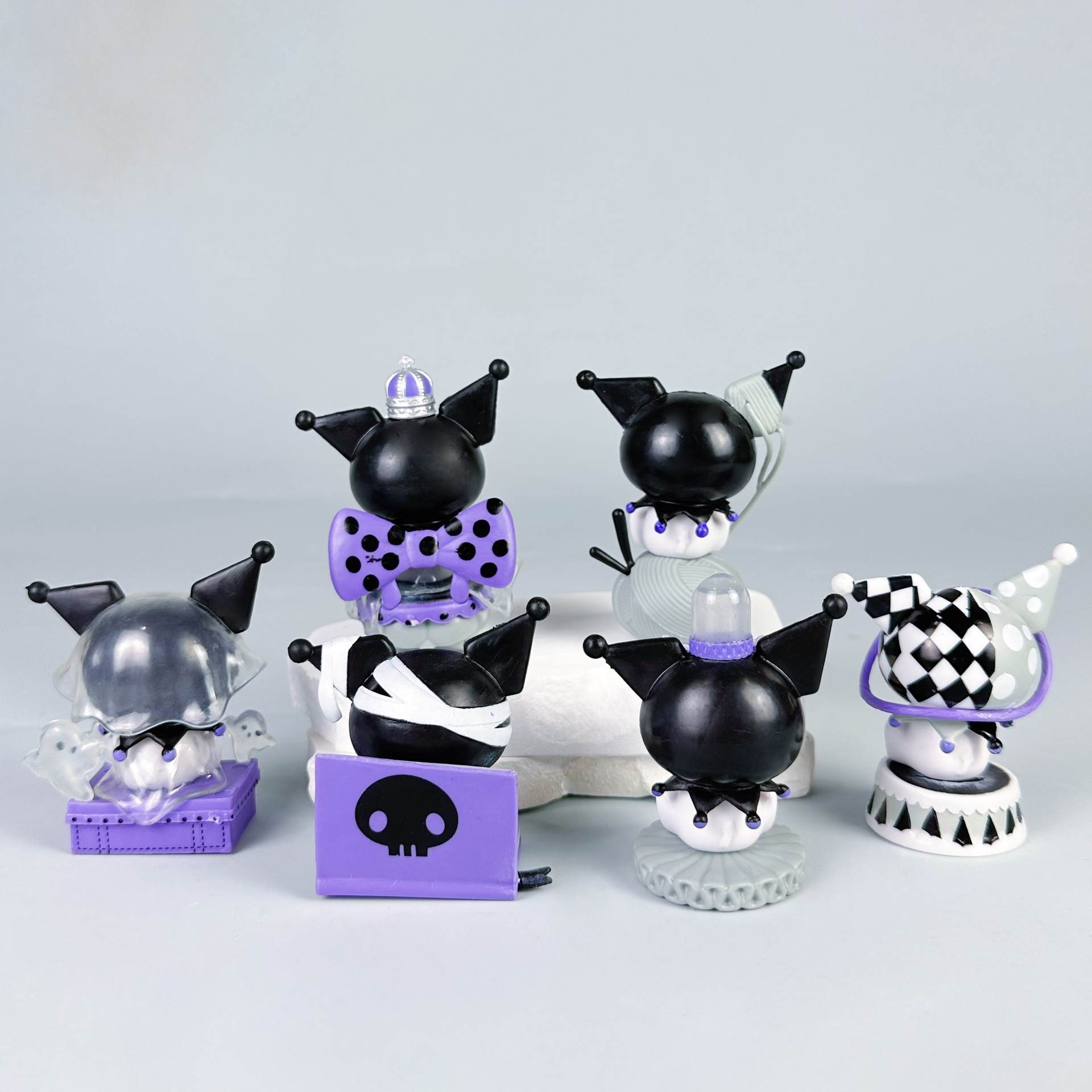 Opp Bag) 6pcs/set Sanrio Kuromi Cartoon Surprise Blind Box Anime PVC Figure