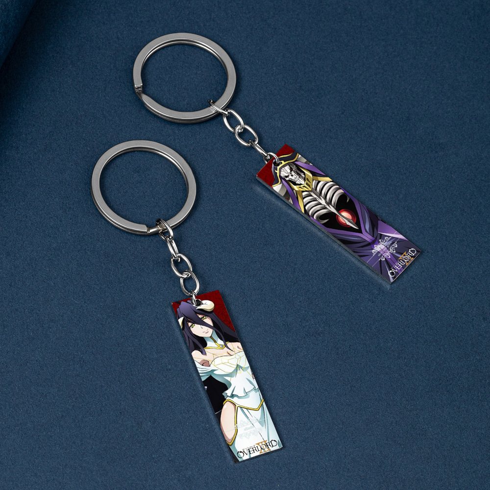 15 Styles Overlord Cartoon Anime Stainless Steel Keychain