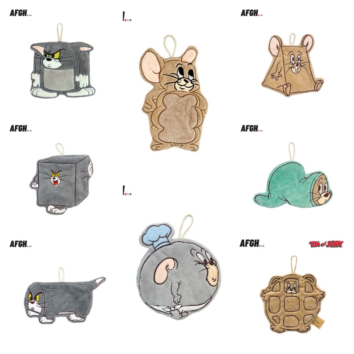 8 Styles Authentic Tom and Jerry Cartoon Anime Hand Towel