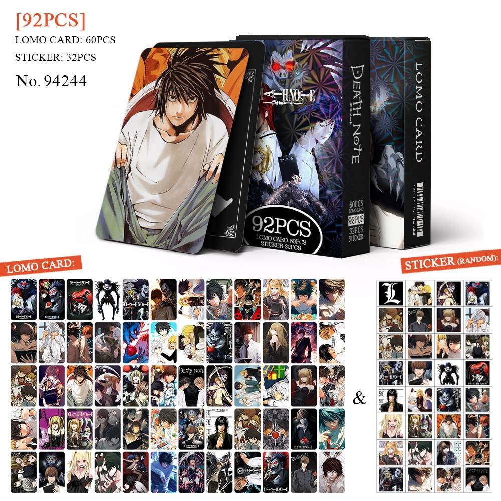 2 Styles 92PCS/SET Death Note Cartoon Cosplay Anime Lomo Card