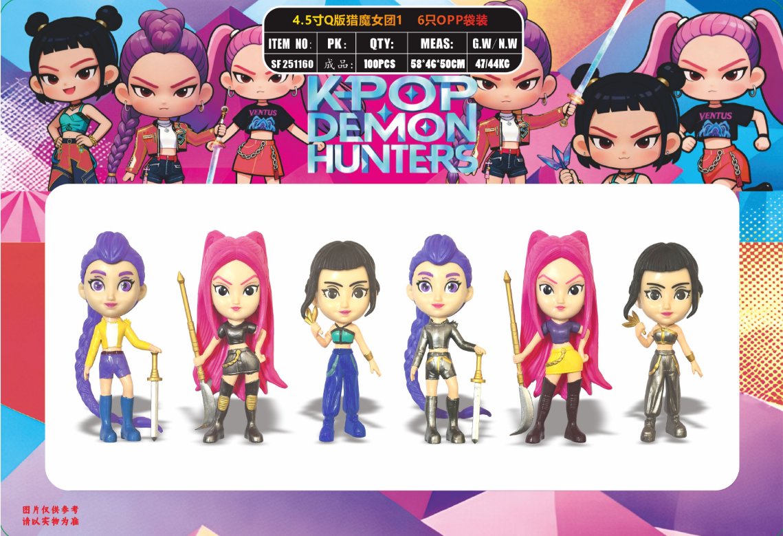 OPP Bag) 6PCS/SET K-Pop: Demon Hunters Cartoon Anime PVC Figures